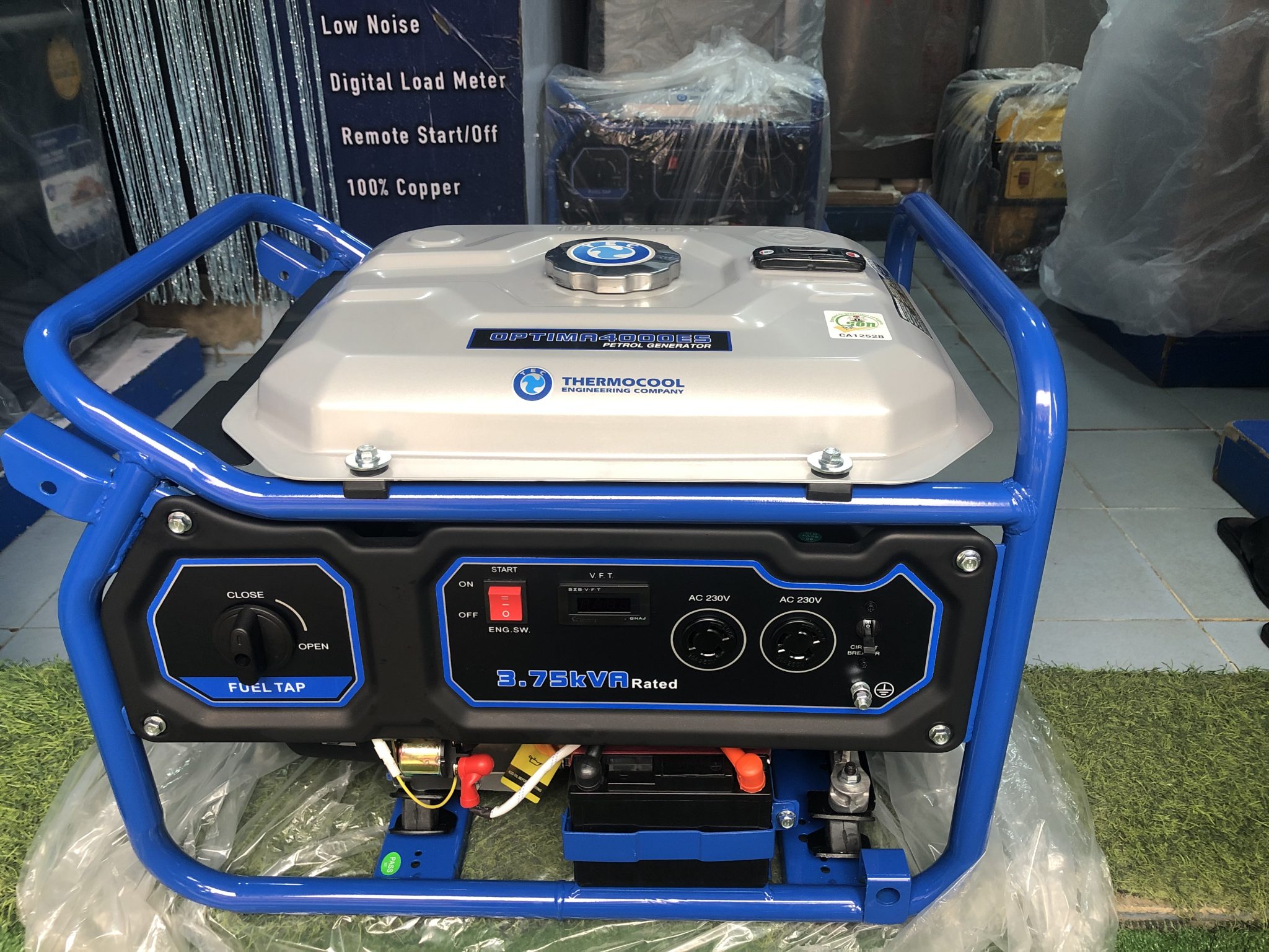 TEC-OPT 4000ES. 3.75kVA/3kW. Single phase petrol generator which comes ...