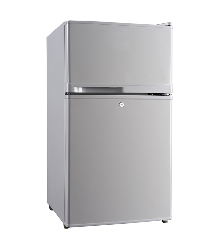 80BEX Double door refrigerator (SILVER) has large freezer compartment ...